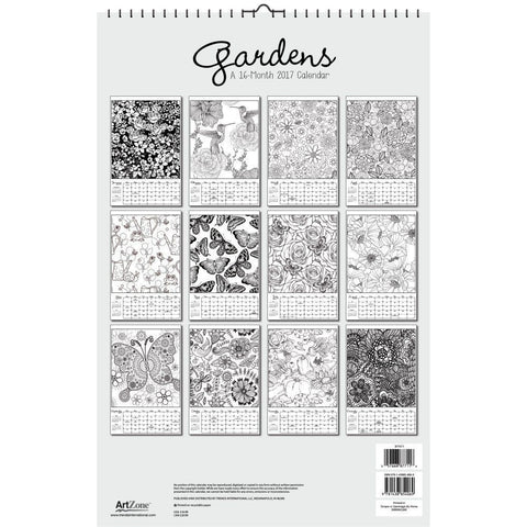 2017 calendar coloring pages