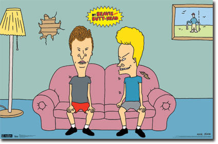 Beavis & Butt-Head – Couch Poster RP5400 TV Show 22x34 – Mason City ...