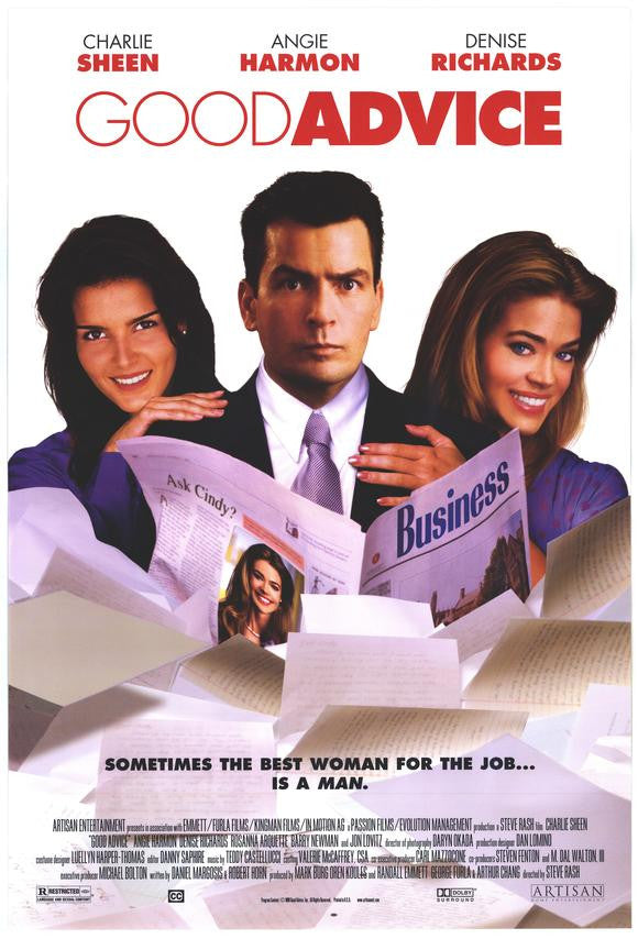 Good Advice Movie Poster 27x40 Used Charlie Sheen, John de Lancie, Jon ...