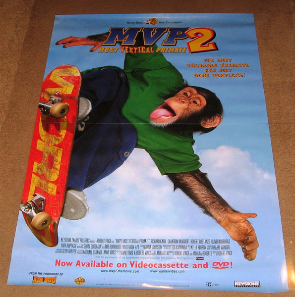 MVP 2 Most Vertical Primate Movie Poster 27x40 Used Jane Sowerby, Davi ...