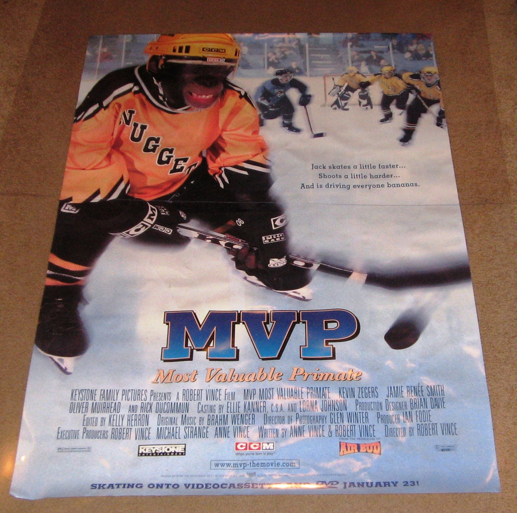 MVP Most Valuable Primate Movie Poster 27x40 Used Russell Ferrier, Mac ...