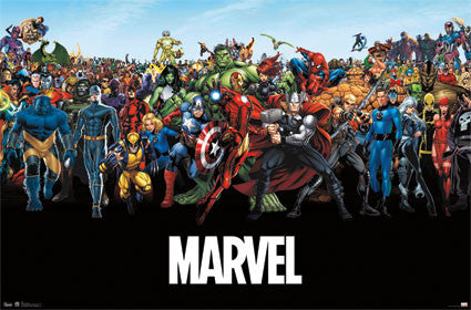 Marvel Heroes Poster Character List