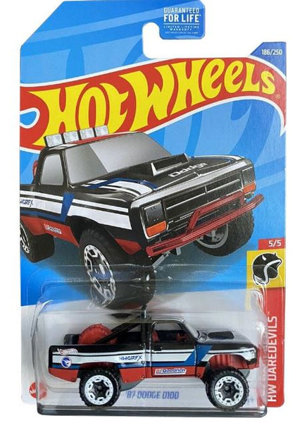 New 2022 Hot Wheels '87 Dodge D100 HW Daredevils Treasure Hunt – Mason ...