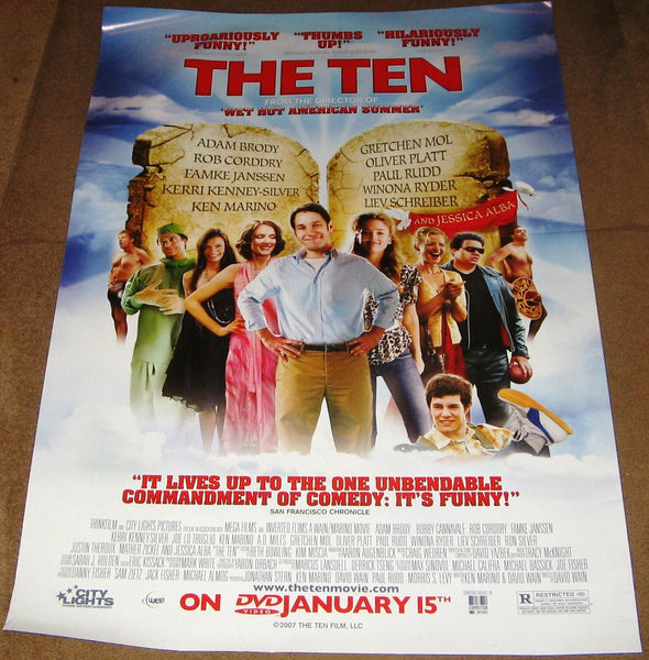 The Ten Movie Poster 27x40 Used Chris Wylde, Kerri Kenney, Peter Salet ...